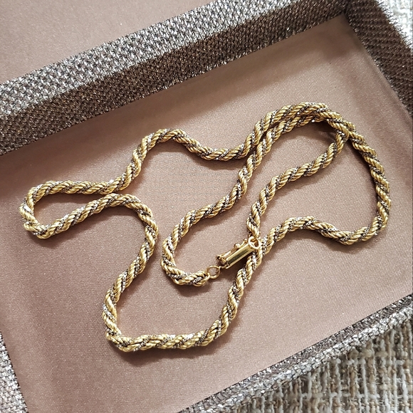 Jewelry | Vintage 14k Gold Twisted Rope Necklace | Poshmark
